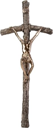 Amazon.com: 15.5 Inch Bronze Colored Resin Religious Scorzelli Crucifix ...