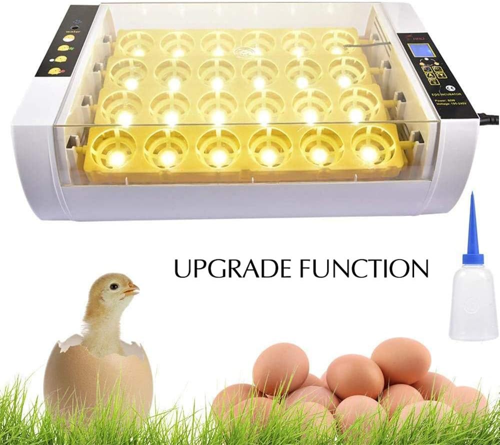 S SMAUTOP 24 Eggs Incubator, Digital Fully Automatic Egg Incubator with ...