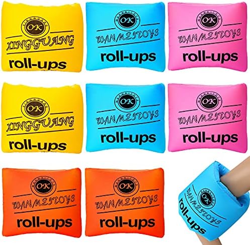 SANMUGEED 8 Pieces Swimming Arm Float Rings, PVC Swimming Arm Floaties ...