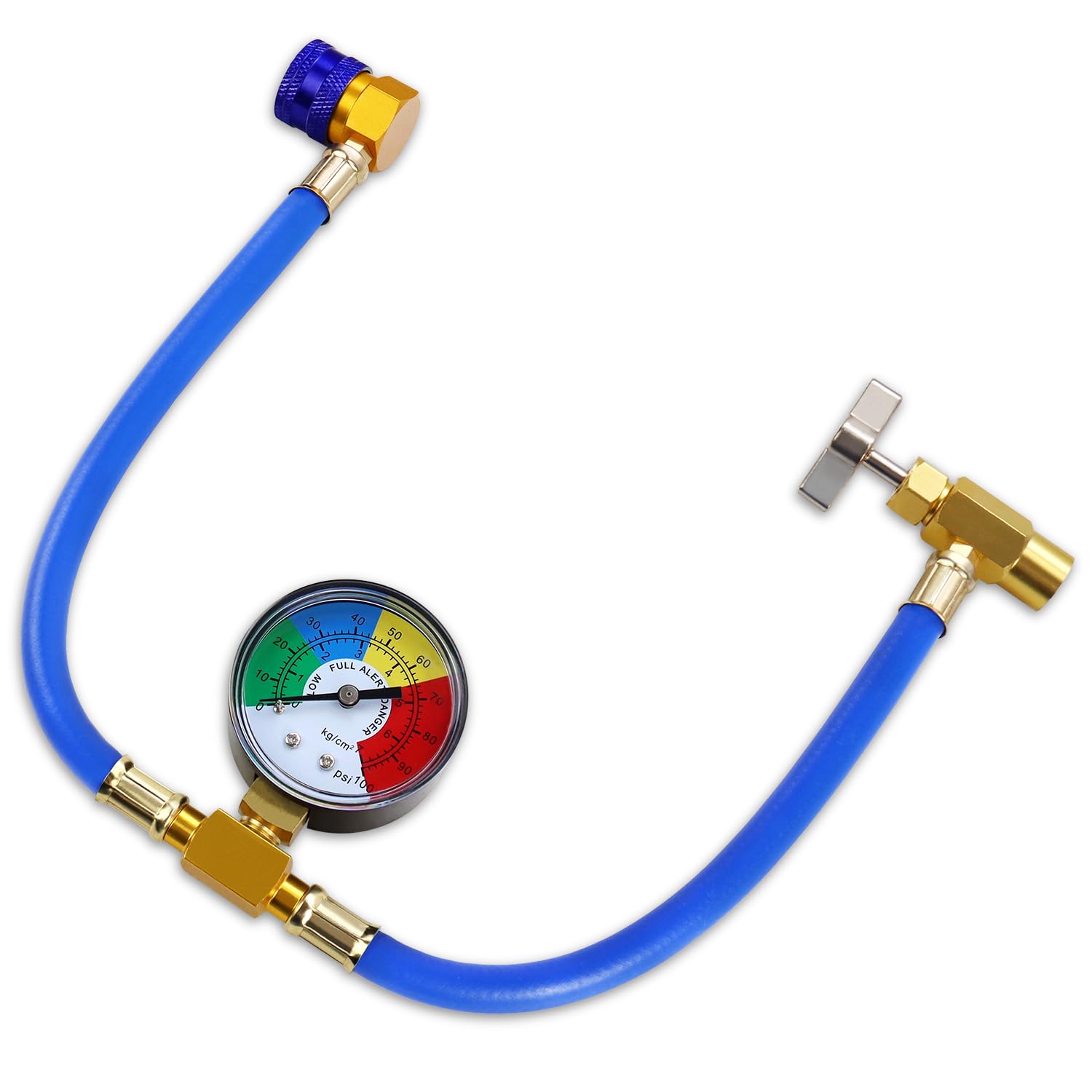 YSTOOL AC U Charge Hose with Gauge Car Refrigerant R134a Recharge Tool ...