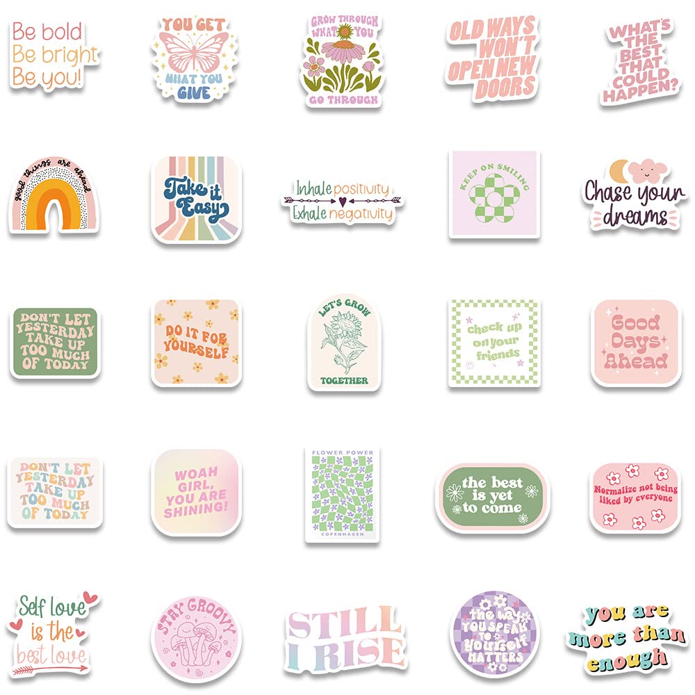 Mua Pink Inspirational Stickers, Preppy Motivational Stickers, 50Pcs ...