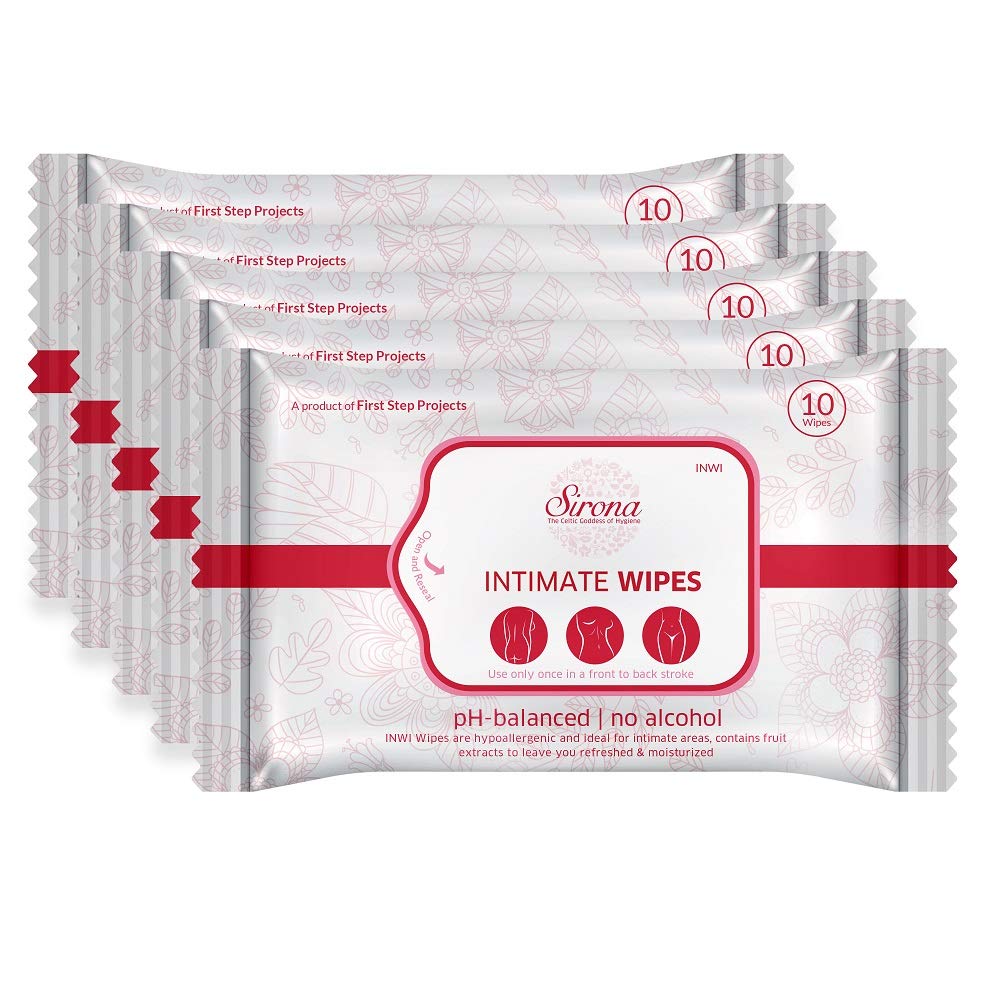 Sirona Intimate Wet Wipes - 10 Wipes, Pack of 5: Amazon.in: Health ...