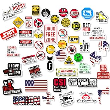 Hard hat stickers |Big 30-Pack | Badass American patriotic accessories ...