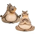 Amazon.com: Corner Merchant Hippo Yoga Statue Figurine Zen Decor ...