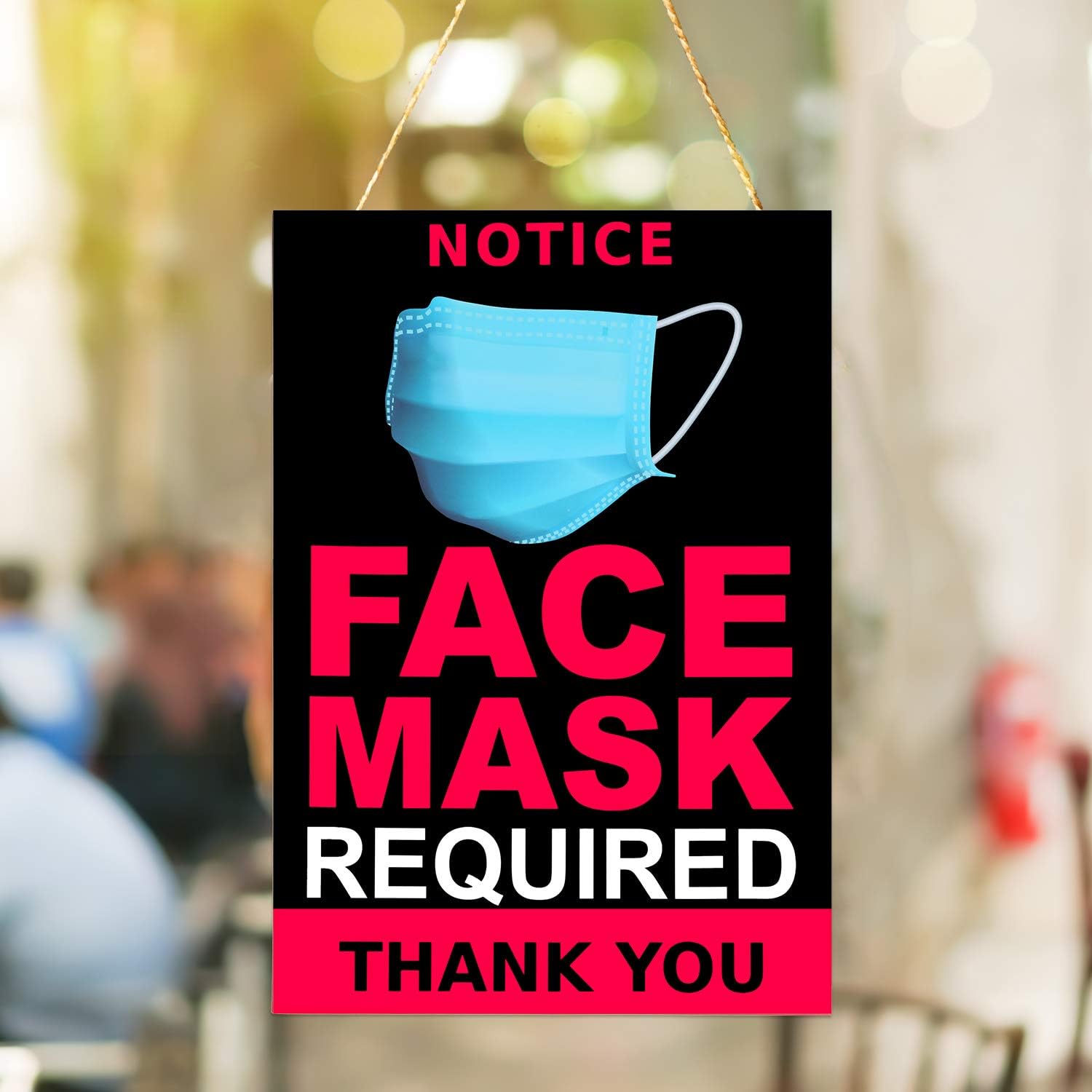 10 Pieces Face Covering Required Sign, 7 x 10 Inch Safety Public Window ...