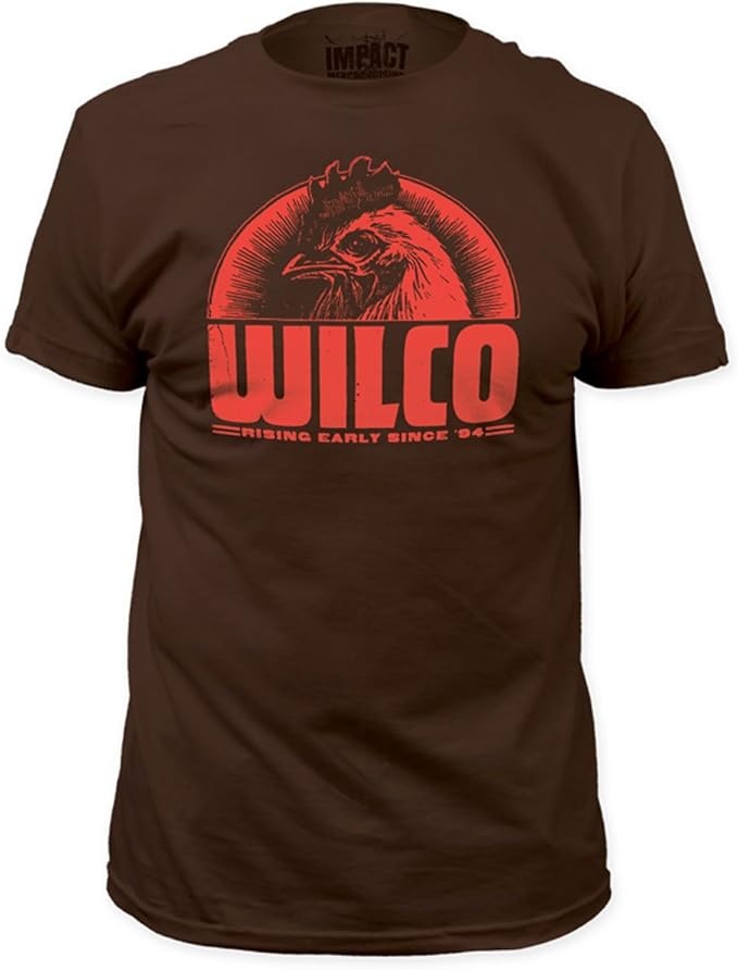 Wilco - Mens Rising Early Since '94 Fitted T-Shirt in Dark Chocolate ...