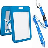 Amazon.com : Football ID Badge Holder with Lanyard, Hard Plastic Key ...