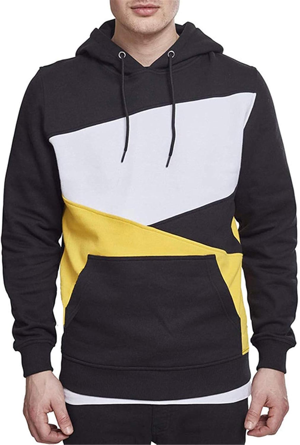 Soluo Mens Color Block Hoodies Casual Cozy Loose Fit Light Contrast ...