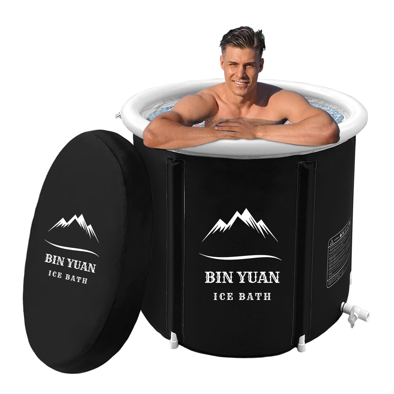 Mua Foldable Ice Bath Tub with Cover, 80 cm Diameter, Large Inflatable ...