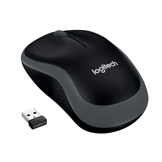 Logitech M185 Wireless Mouse USB for PC Windows, Mac and Linux, Grey ...