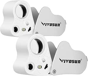 Amazon.com: VIVOSUN 2-Pack 30X 60X Illuminated Jewelers Loupe Foldable ...