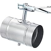 PATIKIL 6" HVAC Duct Manual Volume Damper, Metal Adjustment Airflow ...