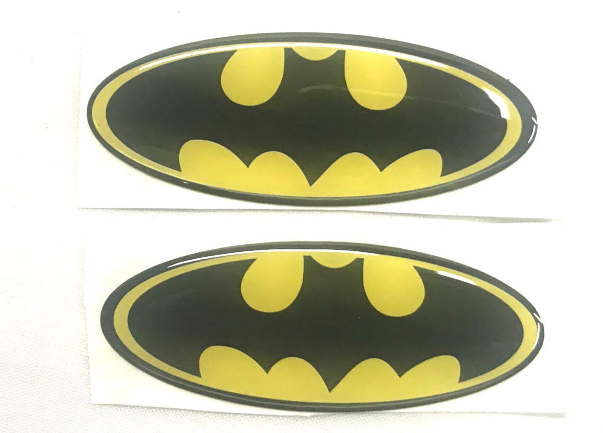 Buy Sparkoo 2X BATMAN Steering Wheel Logo Emblem Badge Overlay Decal ...