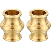 PATIKIL Lamp Solid Brass Neck, 2 Pcs M10 Fine Threaded Turned Solid ...