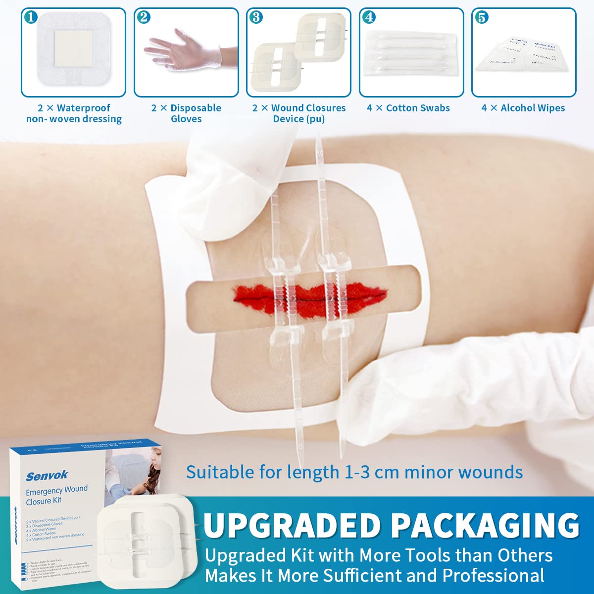 Mua Emergency Wound Closure Device, 2 Pcs Zip Stitch Butterfly Bandaids ...
