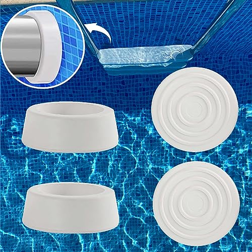 TonGass (4-Pack, White) Outside Pool Ladder Bumpers for Inground Pool ...