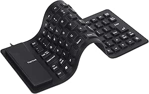 Bewinner USB Foldable Silicone Keyboard, 85 Keys Lightweight Waterproof ...