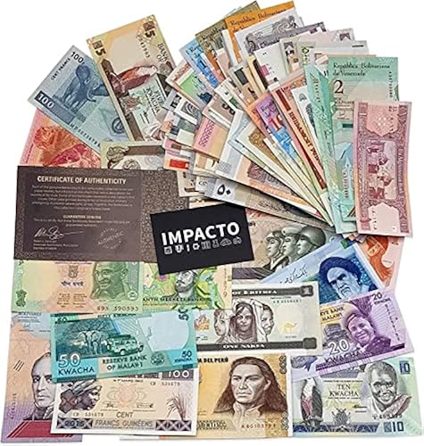 IMPACTO Authentic Foreign Currency - 200 World Banknotes from Around ...