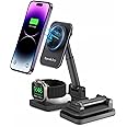 Amazon.com: Magnetic Phone Charger Stand, 3 in 1 Wireless Charging ...