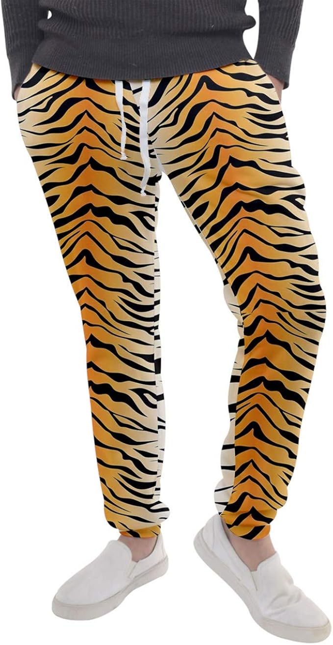 Tiger Skin Animals Style Camo Jogger Sweat Pants Sports Training at ...