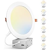 Amico 12 Pack 7 Inch 5CCT Ultra-Thin LED Canless Recessed Ceiling Light ...