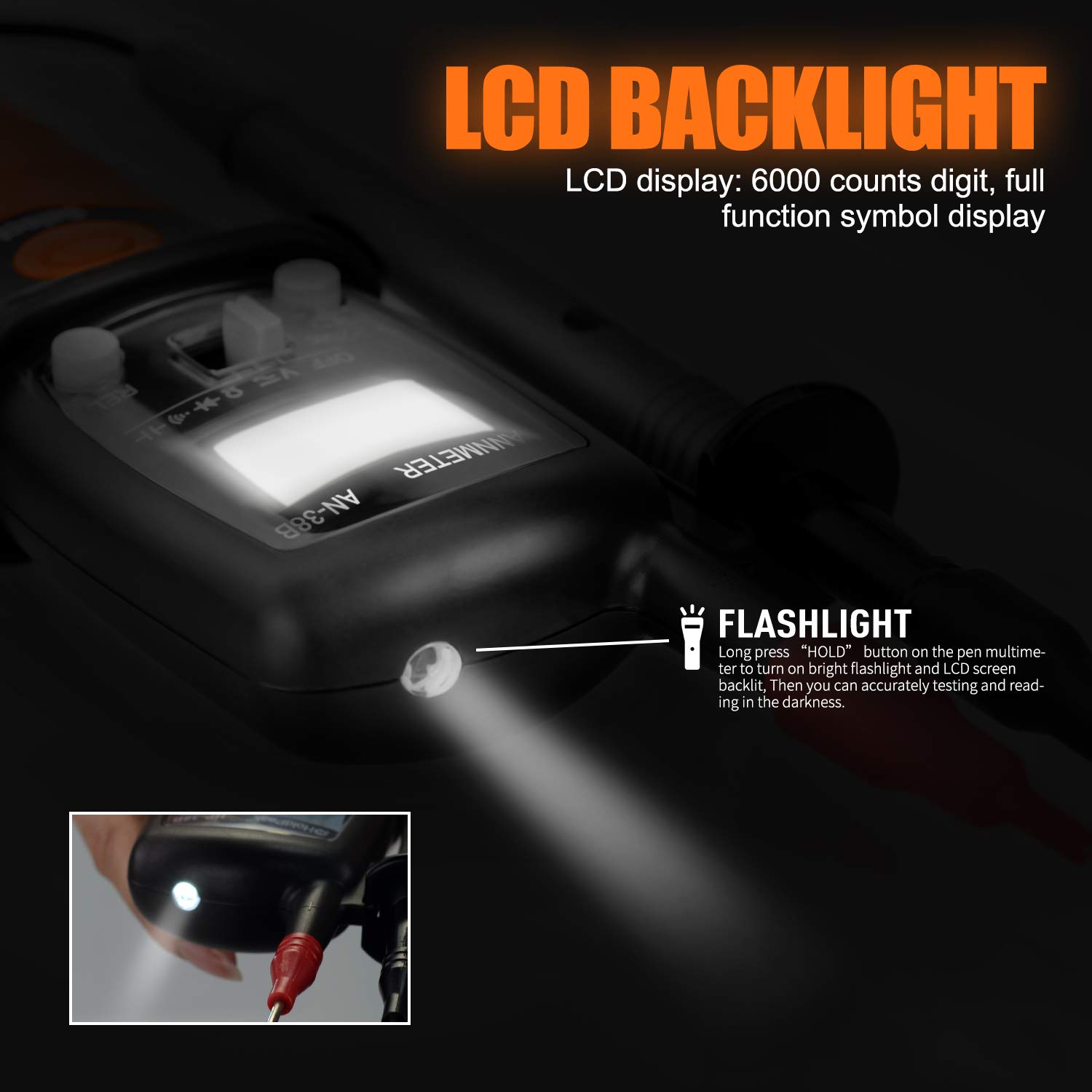 Mua Pen Voltmeter Multimeter, AIOMEST 600V AC/DC Voltage Tester ...