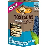 Sanissimo Tostadas Horneadas de Maíz Azul con Chía, Linaza y Arroz ...