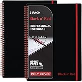Amazon.com : Black n' Red Notebook, Business Journal, 11" x 8", 70 ...