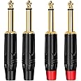 Amazon.com: GOSYSONG 1/4 inch Mono Plugs 4-Pack, TS Solder Type DIY ...