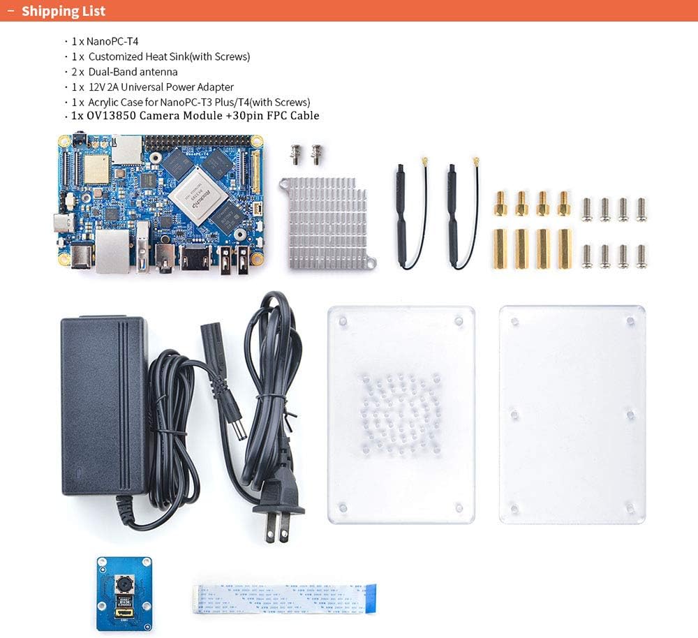 FriendlyElec NanoPC-T4 Open Source RK3399 ARM Development Board DDR4 ...