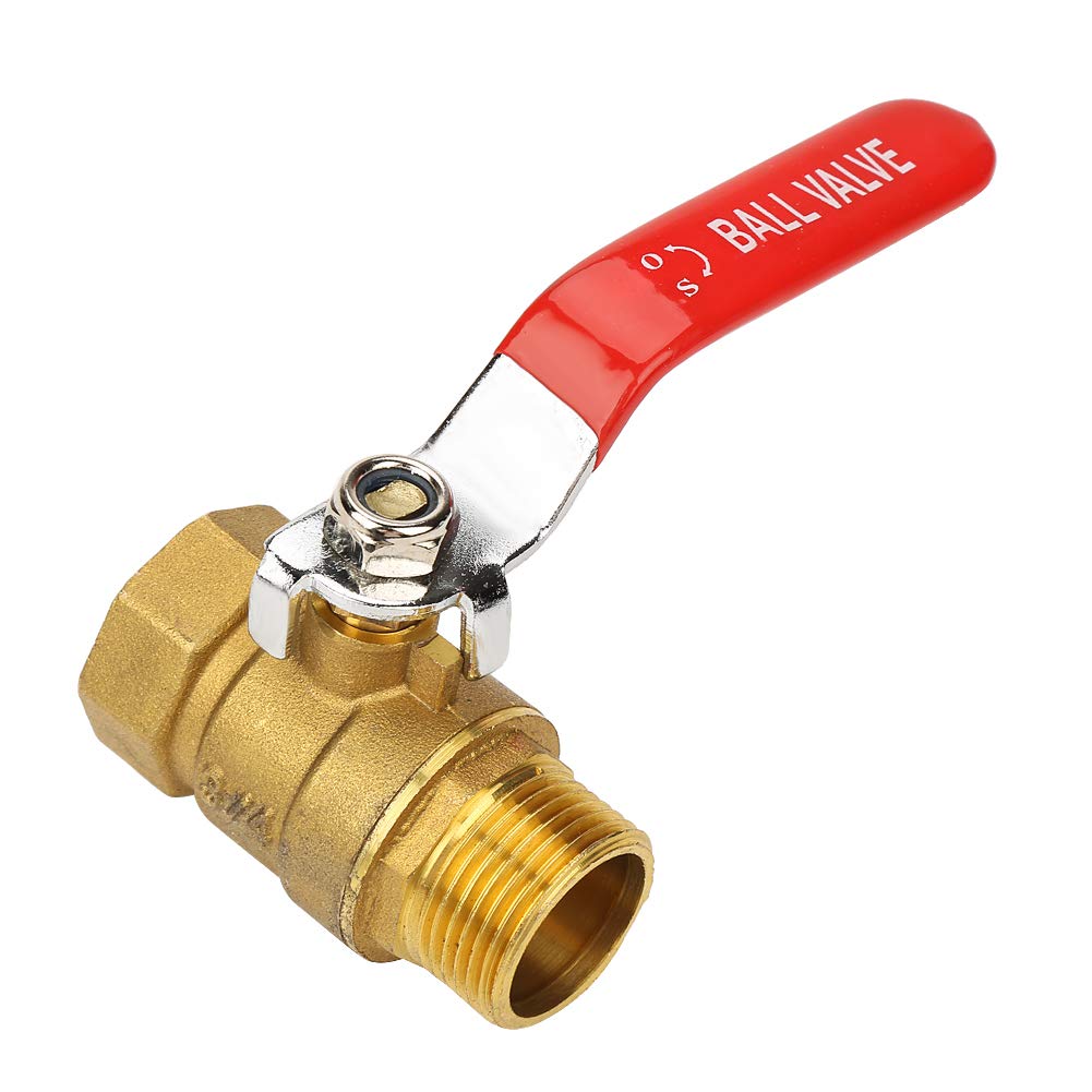 Akozon Brass Pipe Ball Valve Male and Female Thread 3/4"BSP DN20 Pipe ...