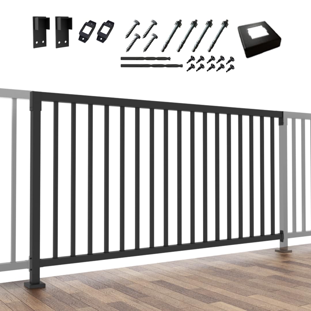 CR Fence & Rail Vertical Guard Rail Kit, 6'Wx3'H Deck Railing Balusters ...