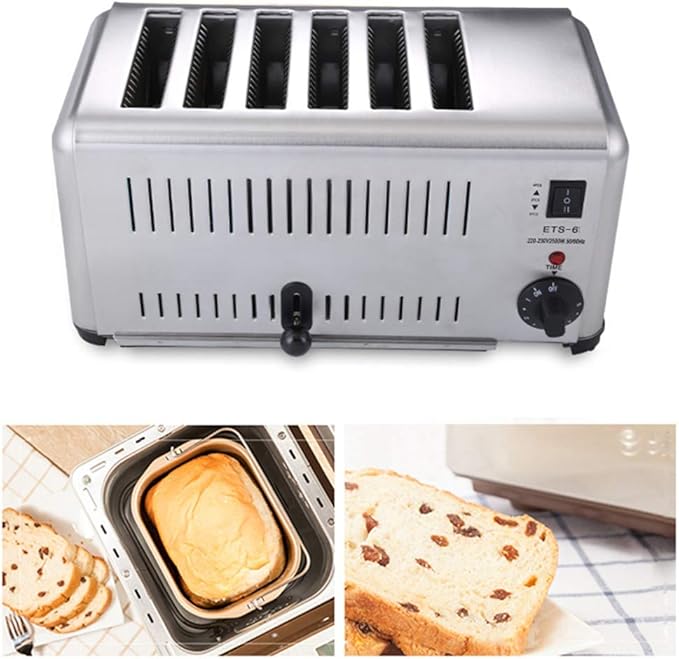 Amazon.com: NEWTRY Commercial Toaster 6 Slice Toaster Heating Machine ...