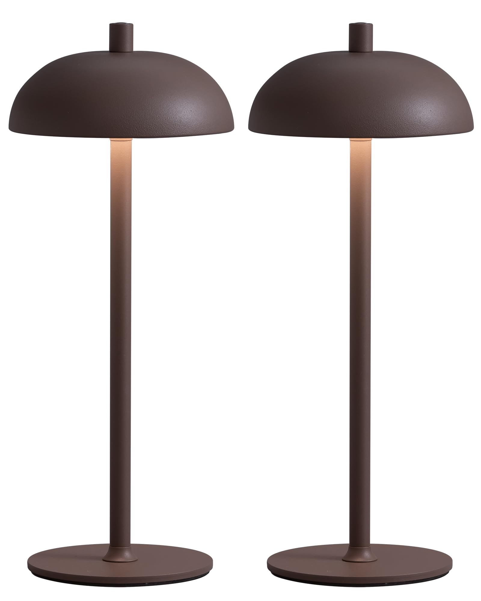 NEWSEE Cordless LED 12" Small Table Lamps Set of 2, Modern Portable ...