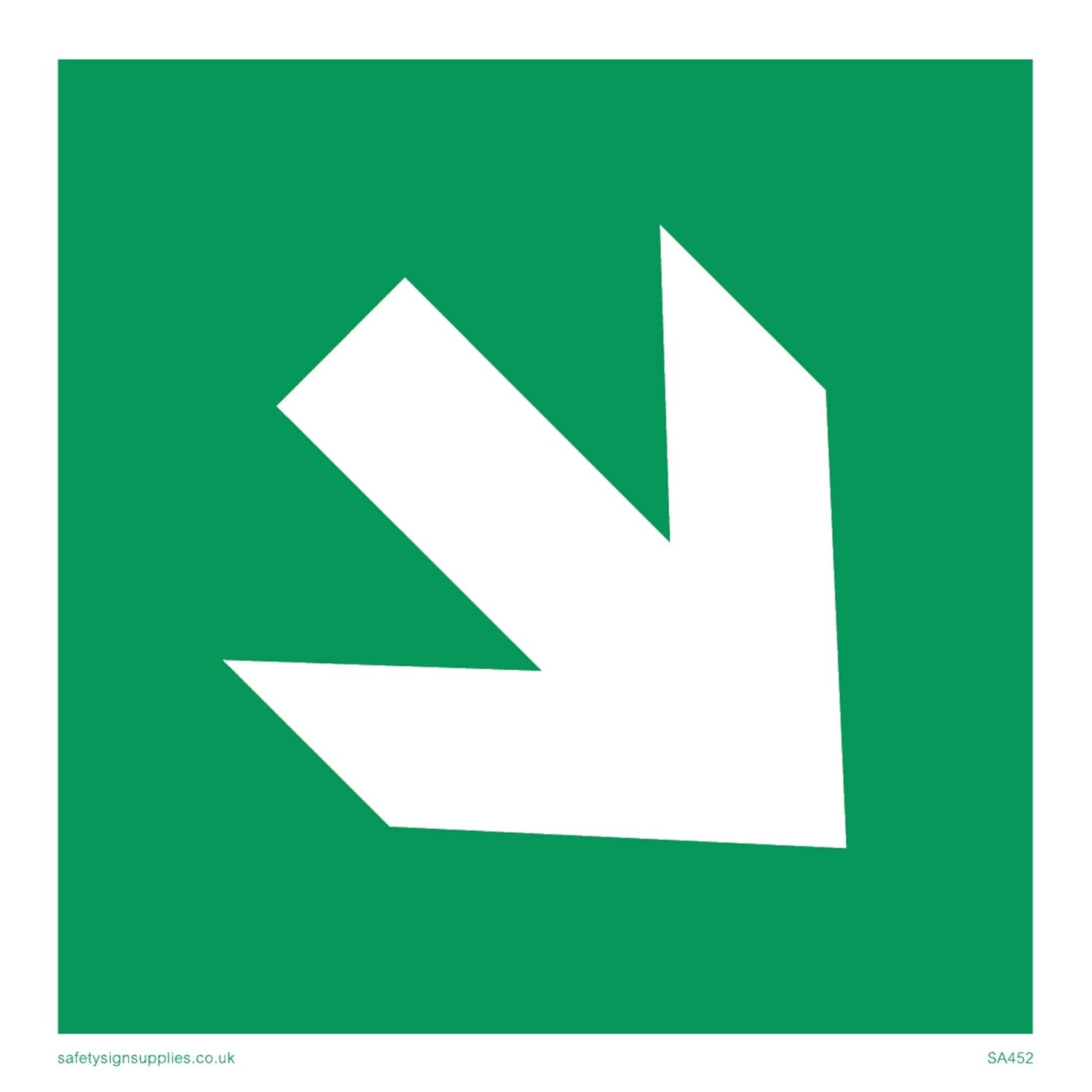 Viking Signs SA452-S10-V Right Down Arrow Symbol Only Sign, Vinyl, 100 ...