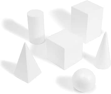 Amazon.com: Foam Geometric Shapes, Arts and Crafts Supplies (6 Pieces ...