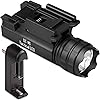 DefendTek Rechargeable Gun Flashlight 300 Lumens Tactical LED Rail ...