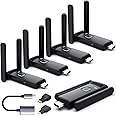 Amazon.com: Wireless HDMI 4 Receivers and Transmitter,Up to 6 RXs,No Hot,Extender Plug and Play ...