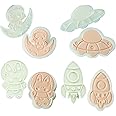Amazon.com: KALAIEN Space Cake Mold Cookie Cutter Rocket Mold Fondant ...