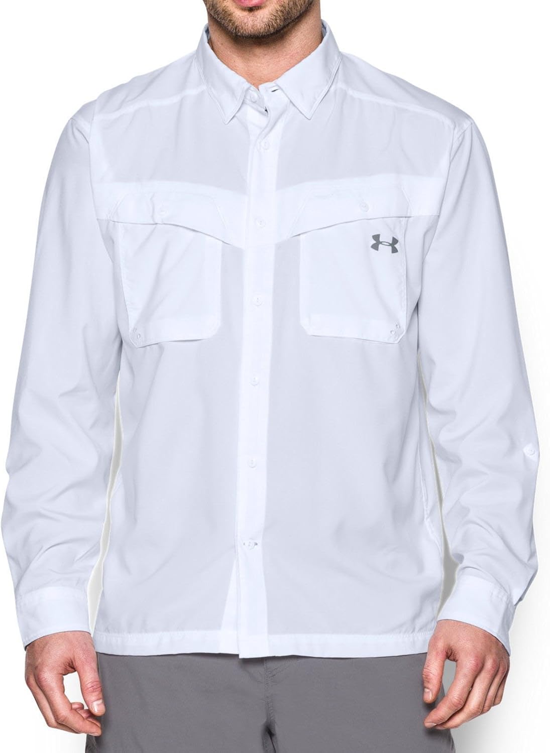 Under Armour Men's Tide Chaser Long Sleeve Fishing Shirt, White (102 ...