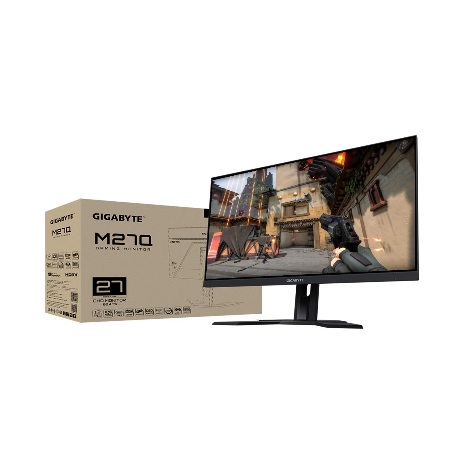 Amazon in Buy Gigabyte M27Q 27 170Hz 1440P KVM Gaming Monitor 2560 X