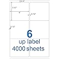 Amazon.com : BESTEASY 3 1/3" x 4" Labels Shipping Labels for Laser ...