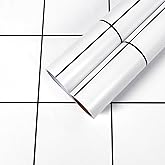 VaryPaper Black and White Square Grid Wallpaper Peel and Stick Plaid ...