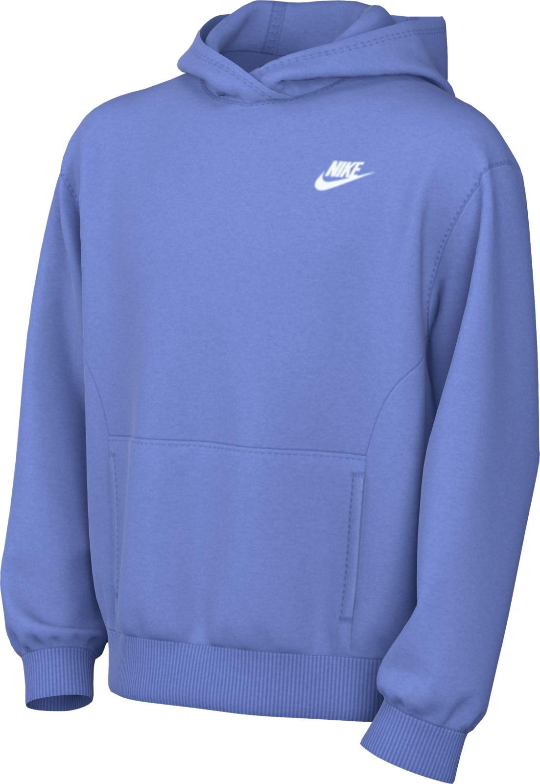 Nike Sportswear Club Fleece Big Kids' Pullover Hoodie (Royal Pulse ...