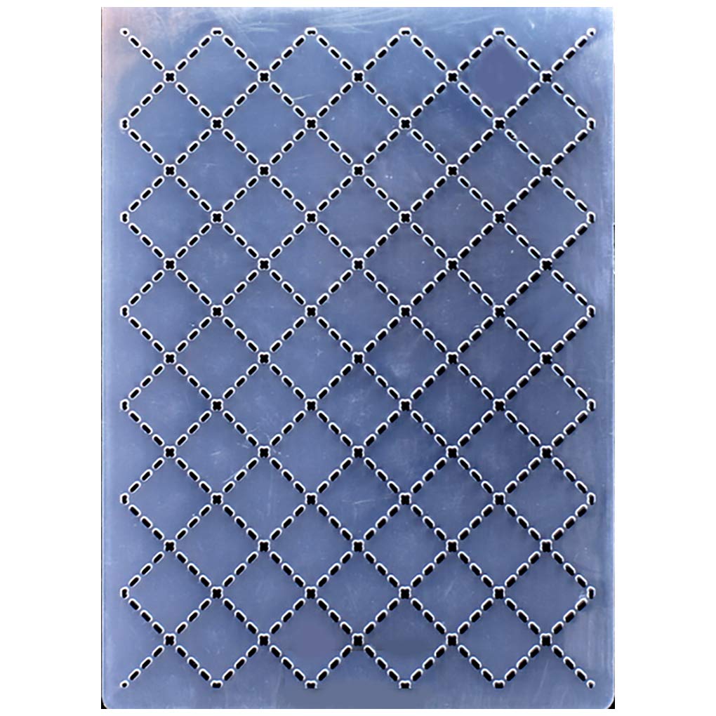 Kwan Crafts Dotted Line Grid Plastic Embossing Folders for Card Making ...
