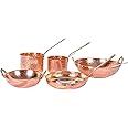 Amazon.com: Pure Copper Cookware Set 10 Piece Set with Serving Spoon ...