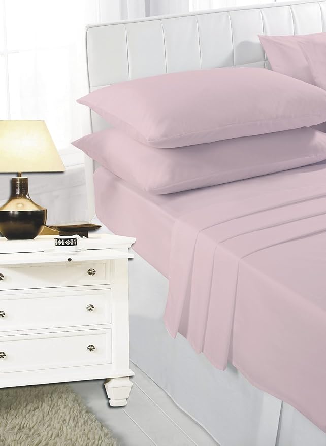 Ashton Poly-Cotton Plain Dyed Extra Deep Fitted Valance Sheet - 40cm ...
