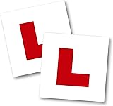2 X LEARNER DRIVER L PLATE STICKERS LEGAL CAR DECAL FOR WINDOW OR ...