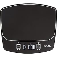 Amazon.com: Taylor Waterproof Digital Kitchen Scale, 11 pounds, Black ...
