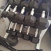 Amazon.com : Cap Barbell Rubber Hex Dumbbell Set, 150-Pound : Sports ...